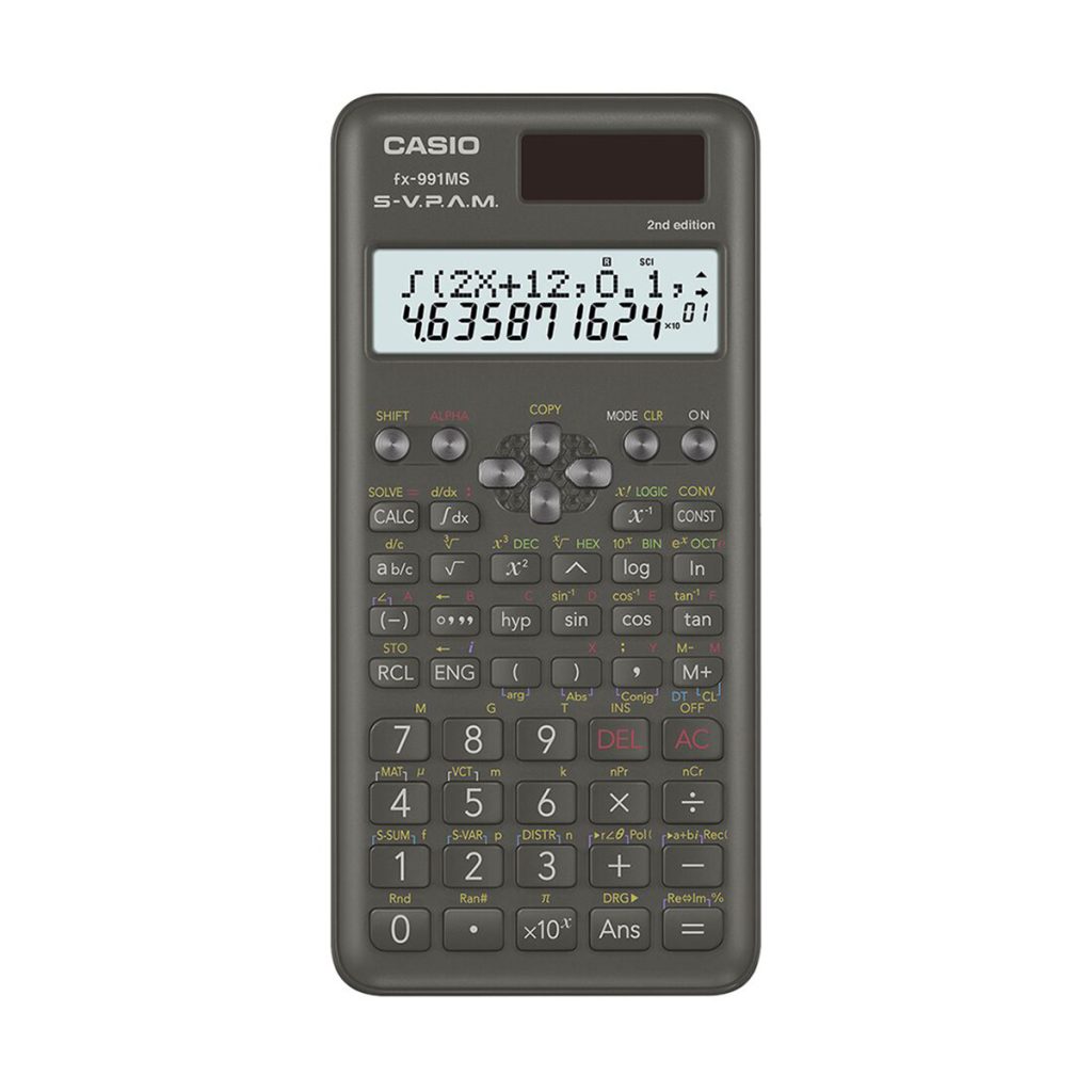Casio fx-991MS Black-2nd Edition Non Programmable Scientific Calculator ...